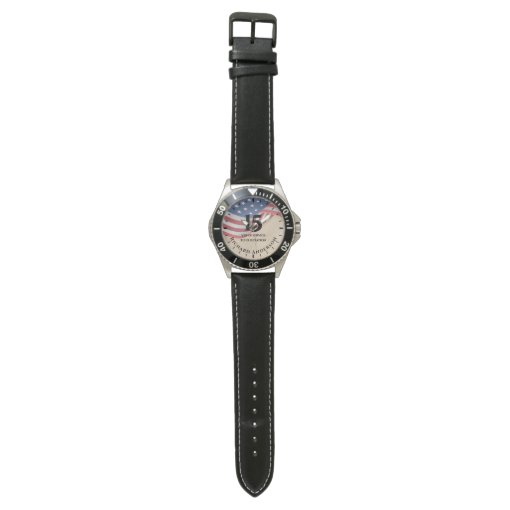 Military Retirement Watch Us Flag Add Text Custom | Zazzle