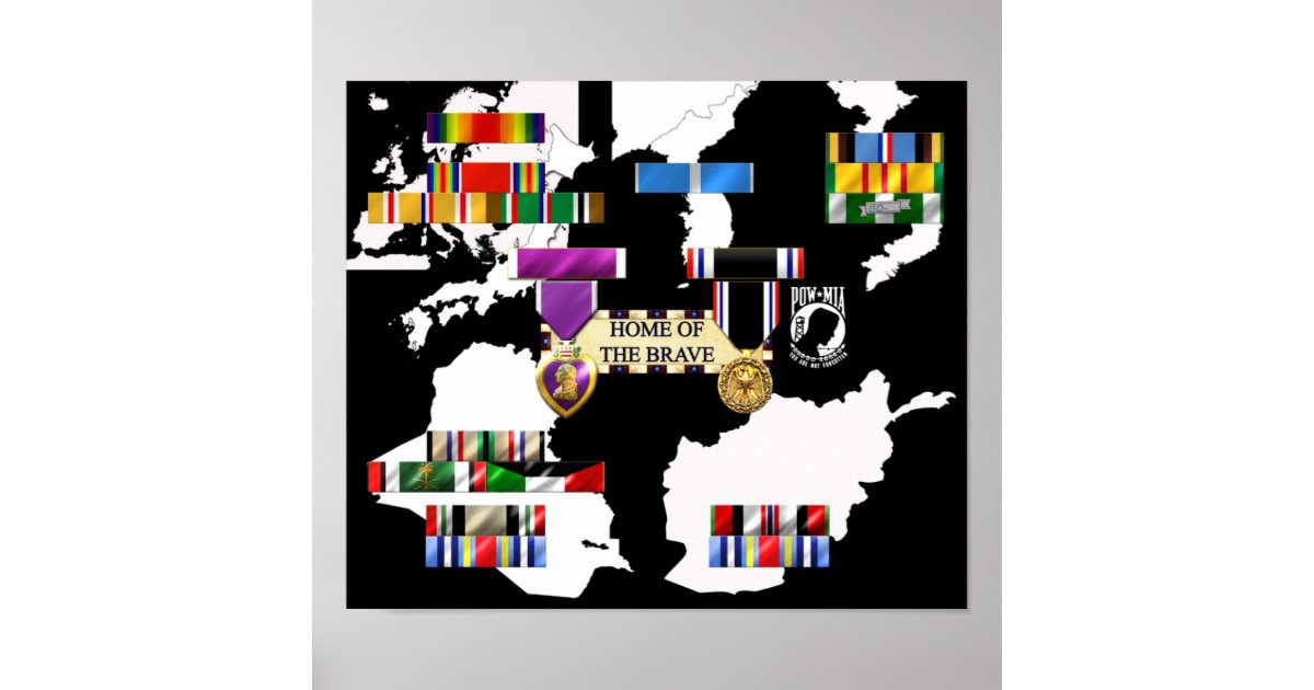 Military Ribbons Poster | Zazzle