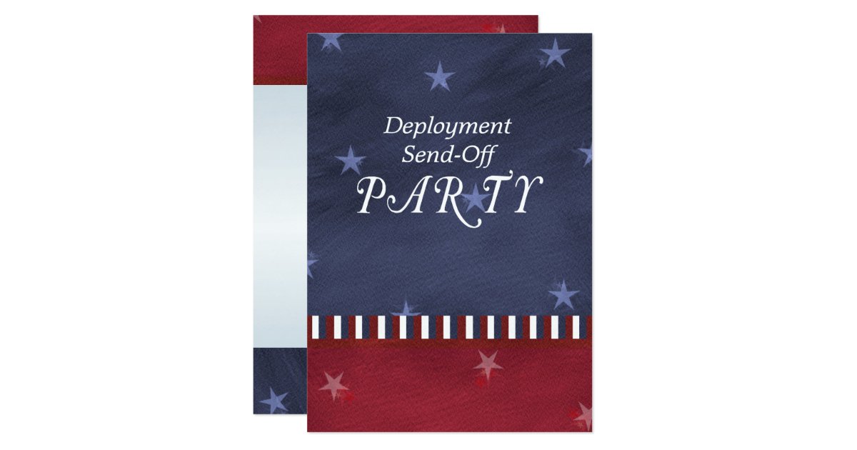 Military Send Off Deployment Party Custom Card | Zazzle