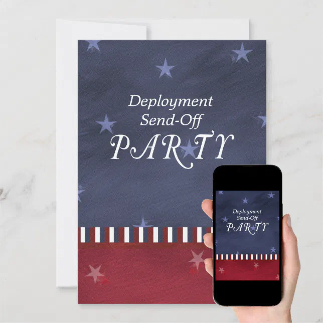 Military Send Off Deployment Party Custom Invitation | Zazzle