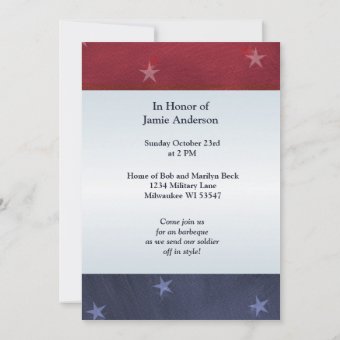 Military Send Off Deployment Party Custom Invitation | Zazzle