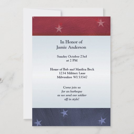 Military Send Off Deployment Party Custom Invitation | Zazzle