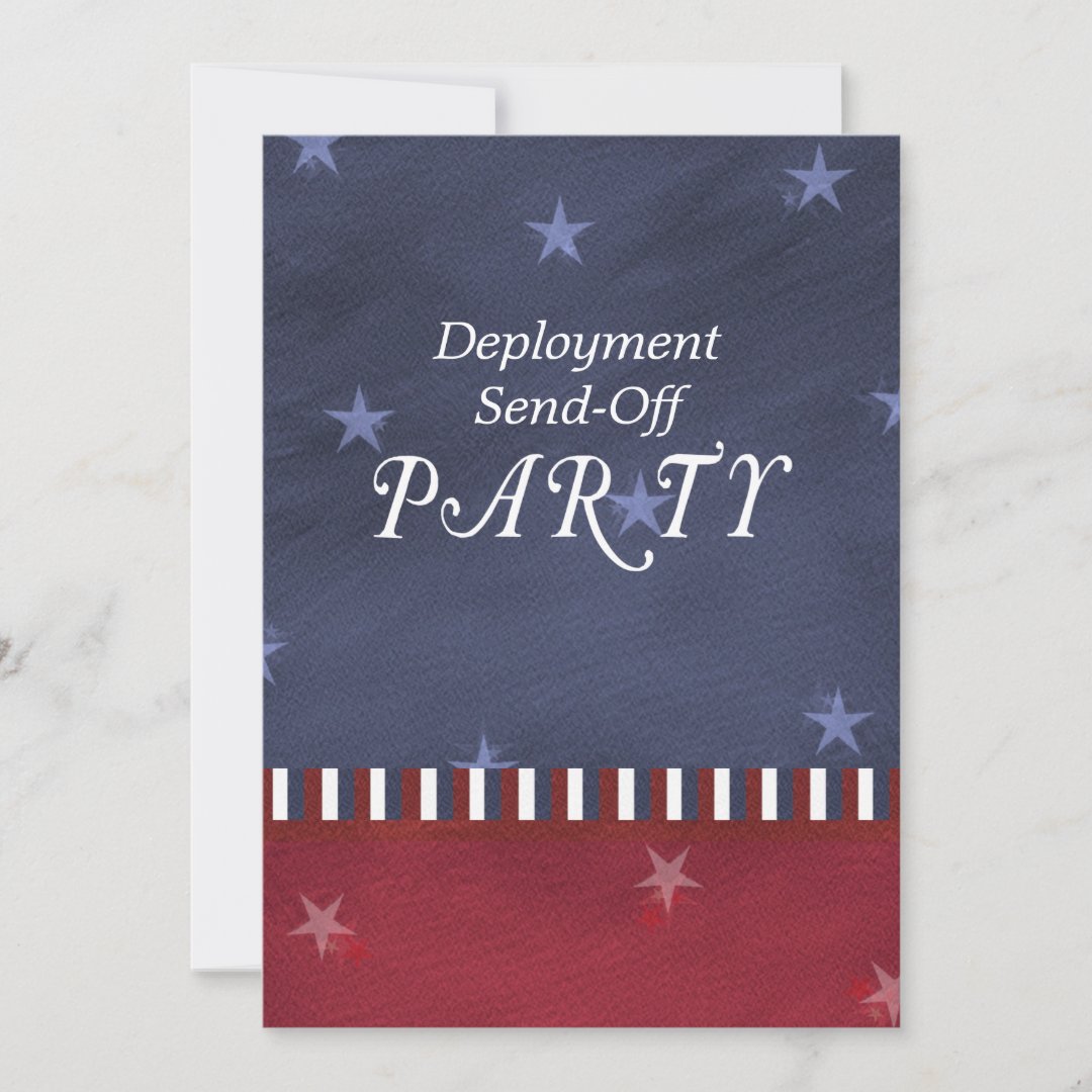Military Send Off Deployment Party Custom Invitation | Zazzle