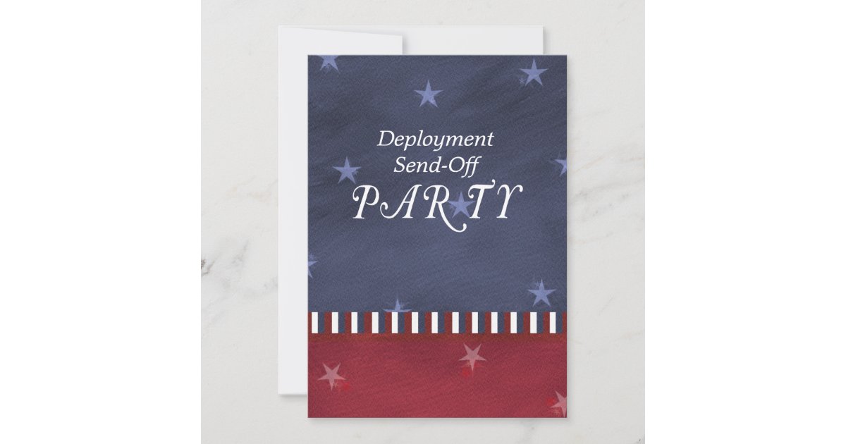 Military Send Off Deployment Party Custom Invitation | Zazzle