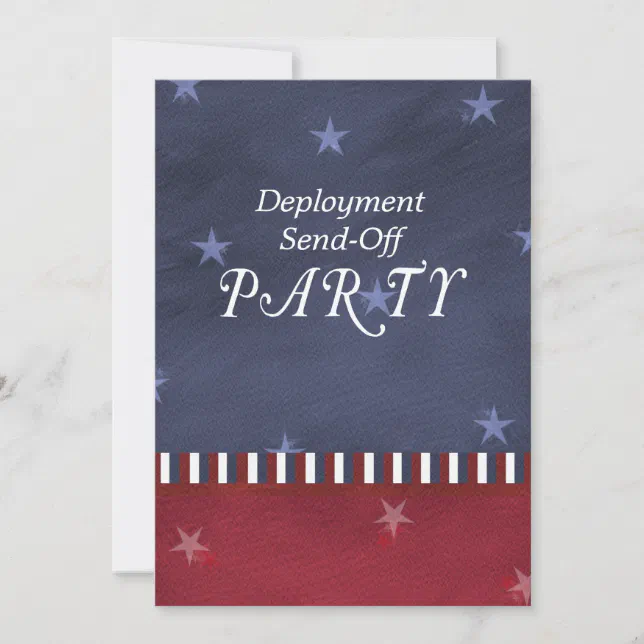 Military Send Off Deployment Party Custom Invitation | Zazzle