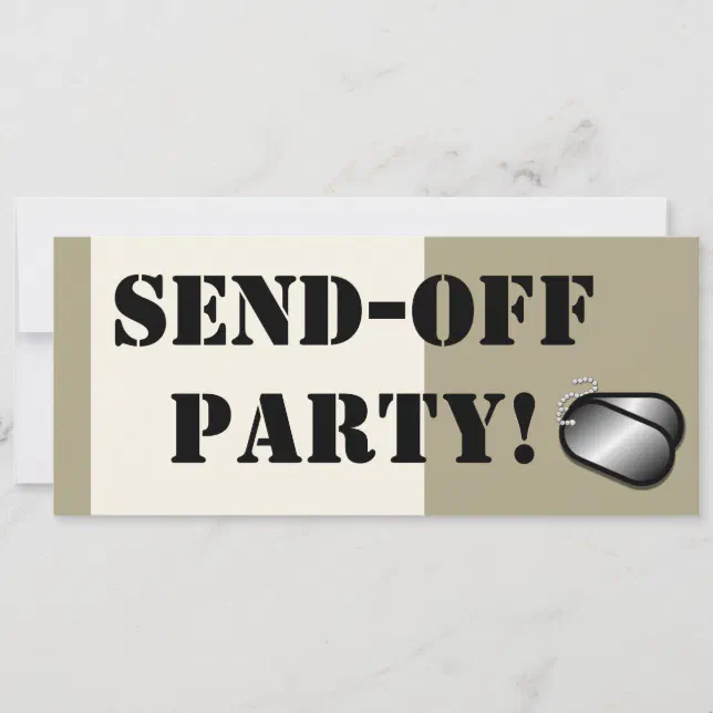 Military Send Off Party Custom Personalized Invitation | Zazzle