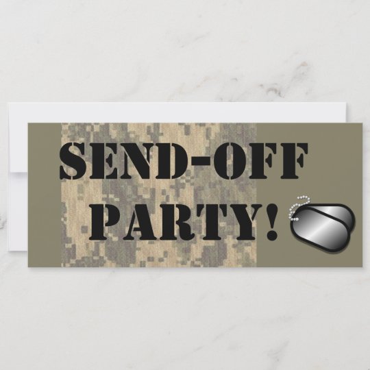 Military Send Off Party Custom Personalized Invitation | Zazzle.com