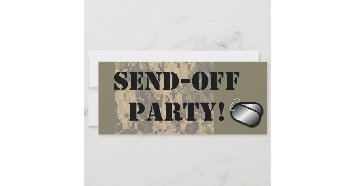 Military Send Off Party Custom Personalized Invitation | Zazzle
