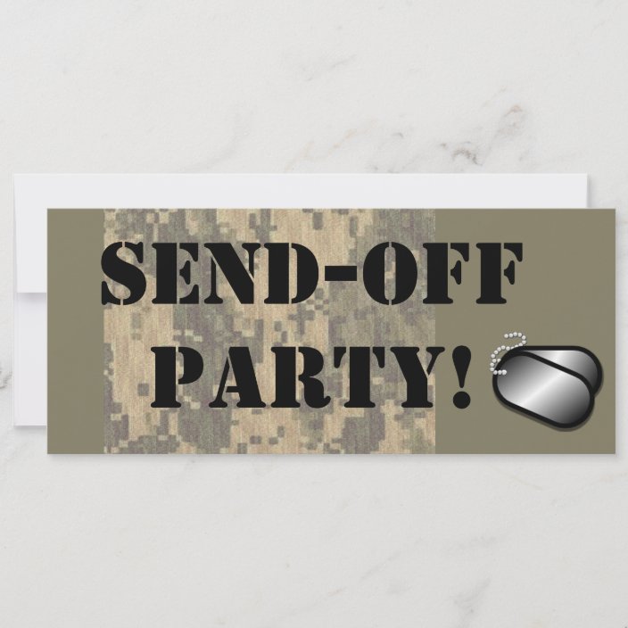 Military Send Off Party Custom Personalized Invitation | Zazzle.com