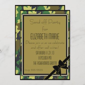 Military Send Off Party Invitation | Zazzle