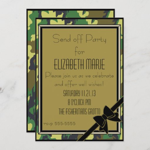 Military Send Off Party Invitation | Zazzle