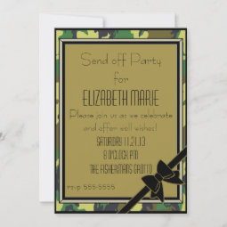 Military Send Off Party Invitation | Zazzle