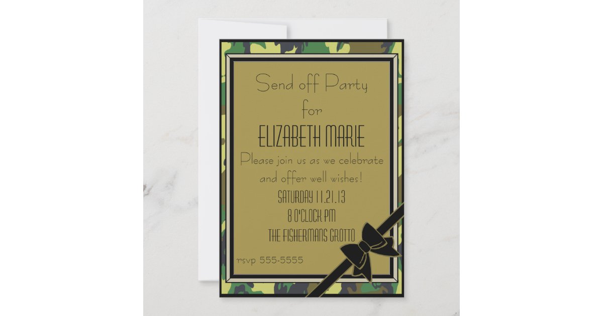 Military Send Off Party Invitation | Zazzle