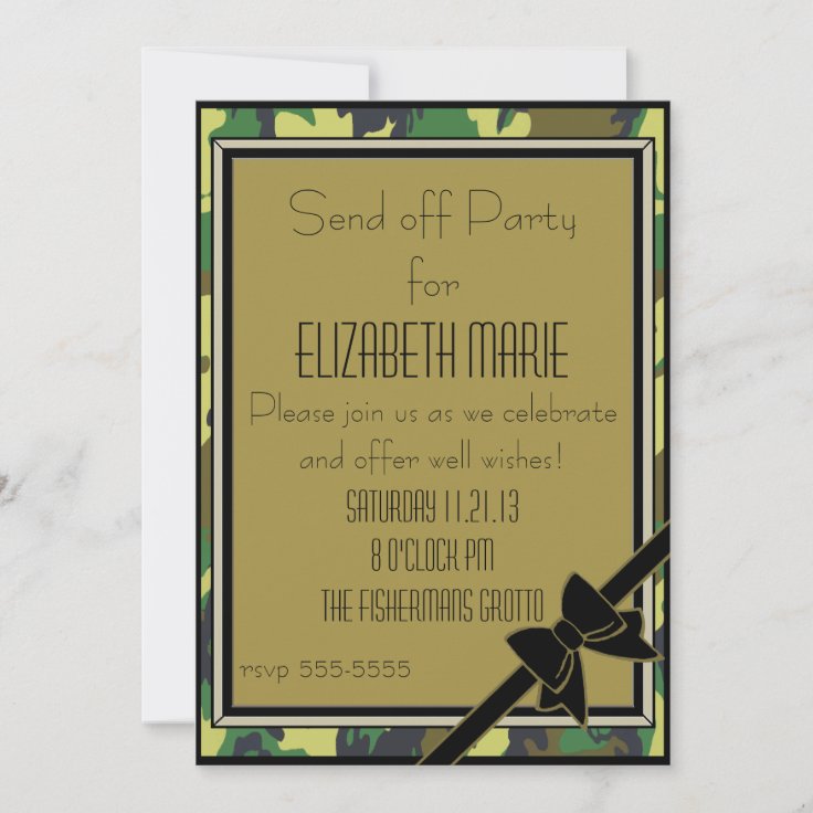 Military Send Off Party Invitation | Zazzle