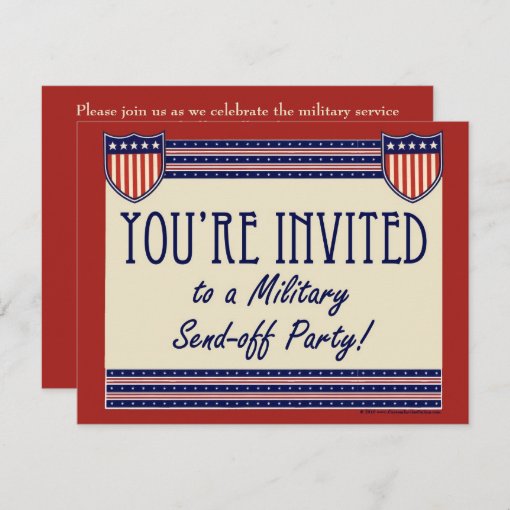 Military Send-off Party Invitations | Zazzle