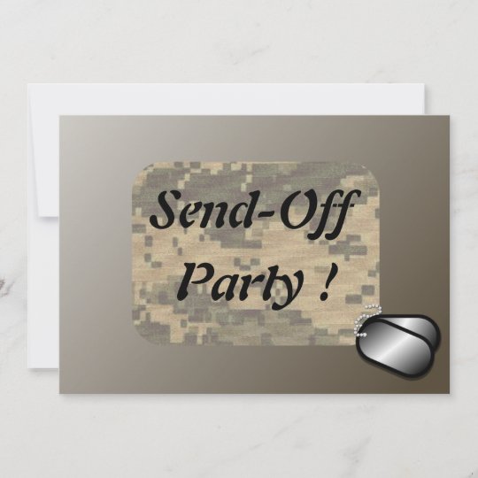 Military Send Off Party Revised Custom Invitation | Zazzle.com