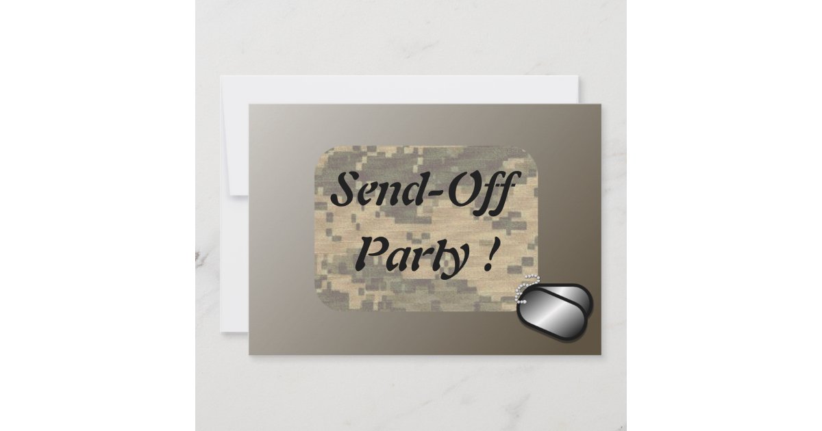 Military Send Off Party Revised Custom Invitation | Zazzle