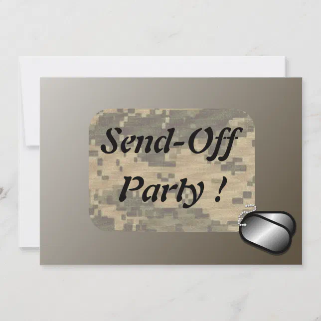 Military Send Off Party Revised Custom Invitation | Zazzle