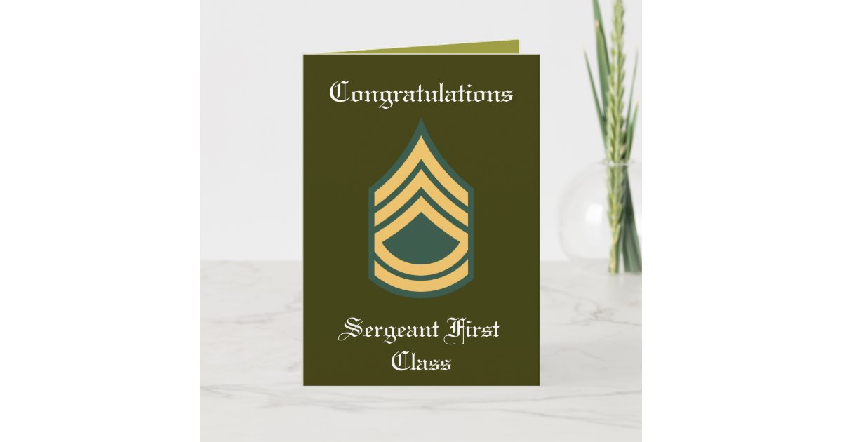 Military Sergeant First Class Retirement Card | Zazzle