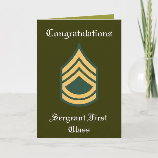 Military Sergeant First Class Retirement Card | Zazzle