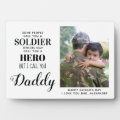 Military Soldier Hero Daddy Army Fathers Day Photo Plaque | Zazzle