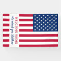 Military Soldier Welcome Home Party USA Flag Banner | Zazzle