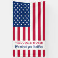 Military Soldier Welcome Home Party USA Flag Banner | Zazzle