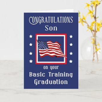 Military Son Basic Training Graduation Card | Zazzle