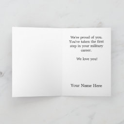 Military Son Basic Training Graduation Card | Zazzle