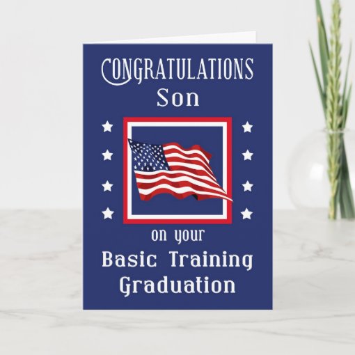 Military Son Basic Training Graduation Card | Zazzle
