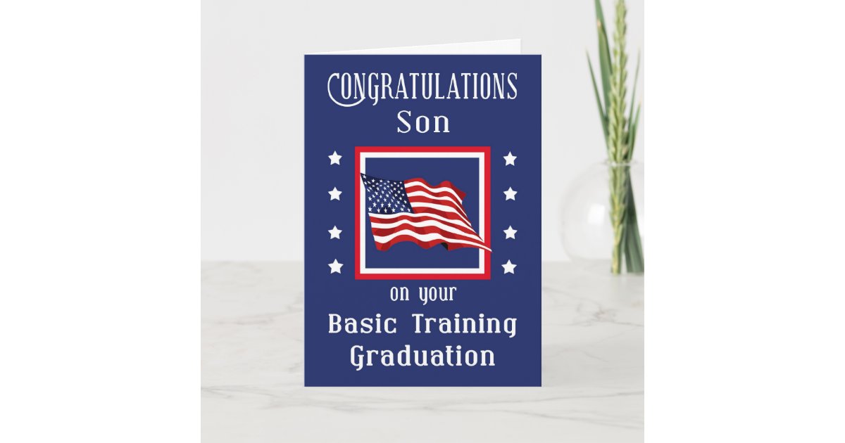 Military Son Basic Training Graduation Card | Zazzle