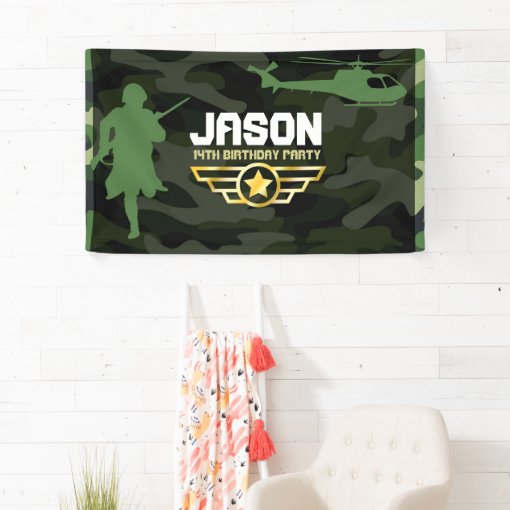 Military Style Party Backdrop Banner | Zazzle