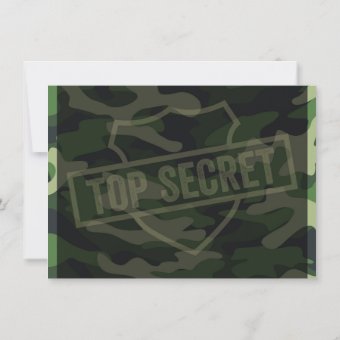 Military Style Party Invitation | Zazzle