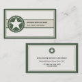 Military Style Patriotic Star Grunge Logo Business Card | Zazzle