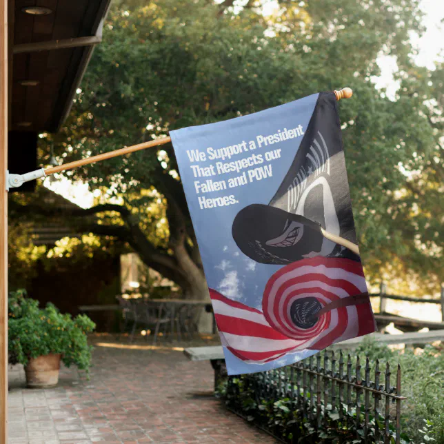 Military Support Flag! POW MIA. American Biden House Flag | Zazzle
