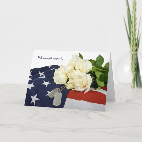 Military Sympathy Card | Zazzle.com