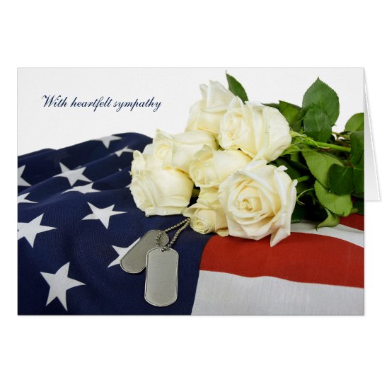 Military Sympathy Card | Zazzle.com