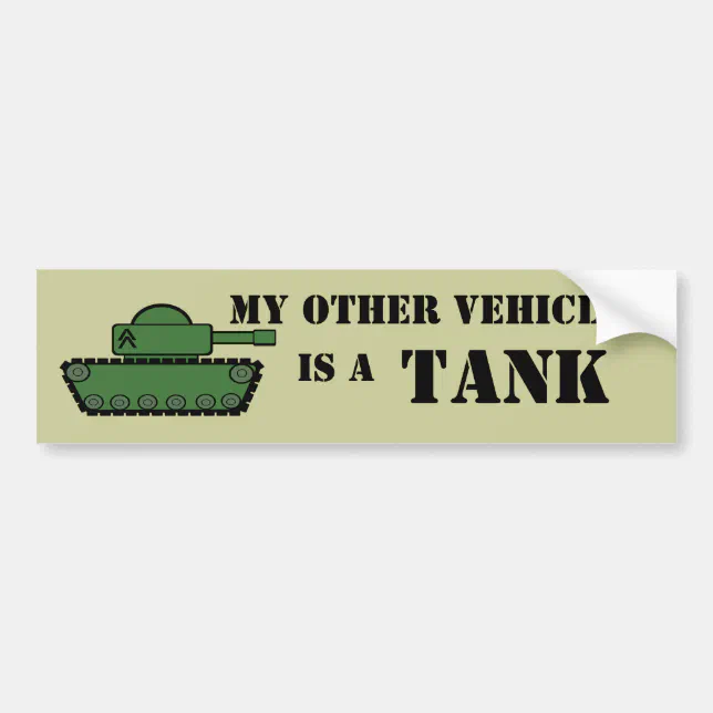 Military Tank Bumper Sticker | Zazzle