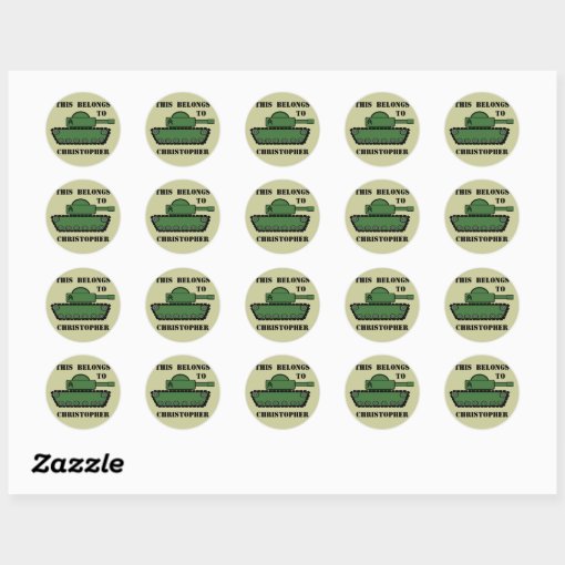 Military Tank Classic Round Sticker | Zazzle