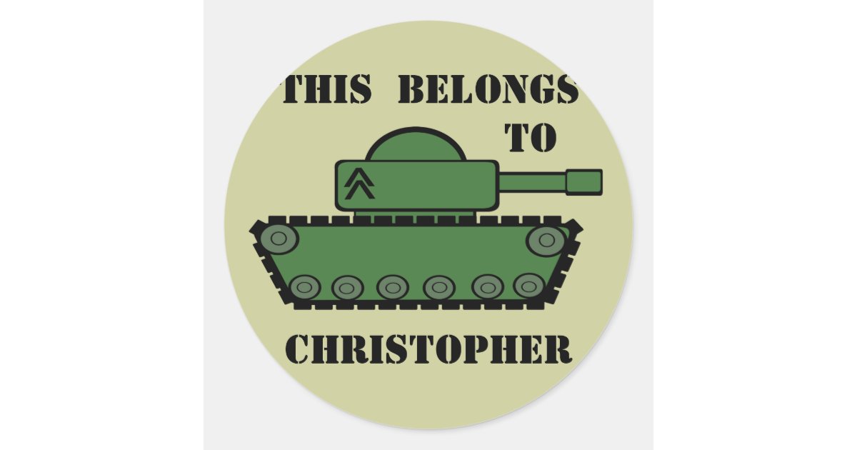 Military Tank Classic Round Sticker | Zazzle