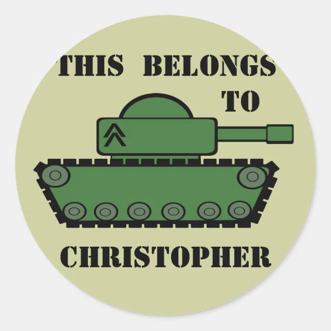 Military Tank Classic Round Sticker | Zazzle