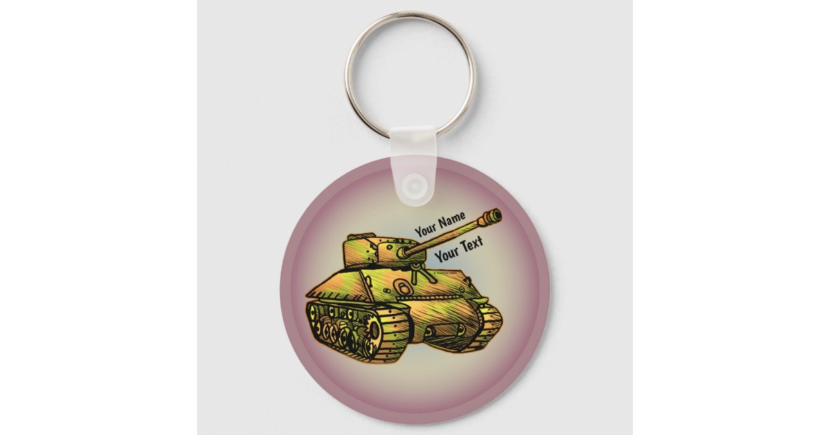 Military Tank keychain | Zazzle