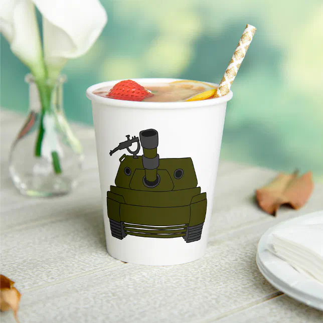 Military Tank Paper Cups | Zazzle