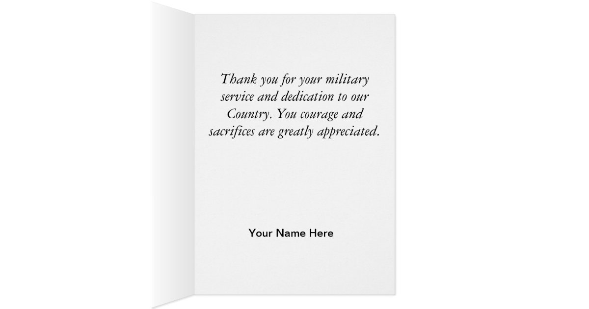 Military Thank You Card | Zazzle
