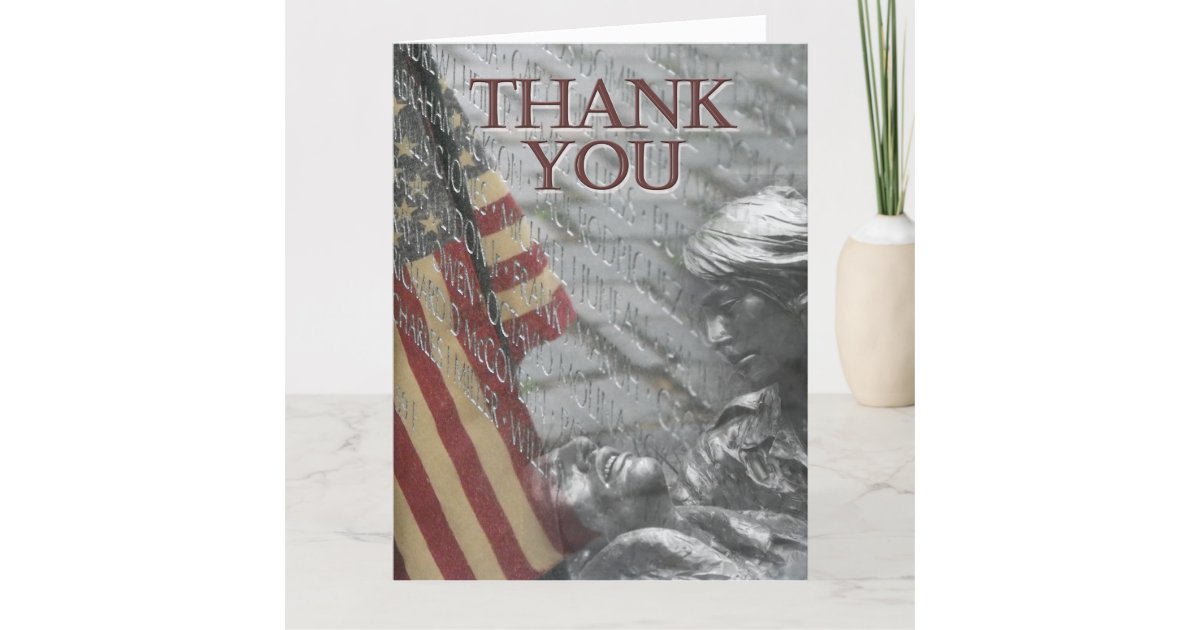 Military Thank You Card Template | Zazzle
