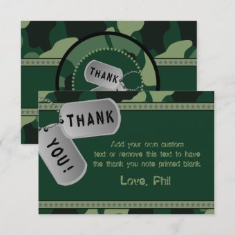 Military Thank You Cards | Zazzle