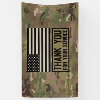 Military - Thank You For Your Service Banner | Zazzle