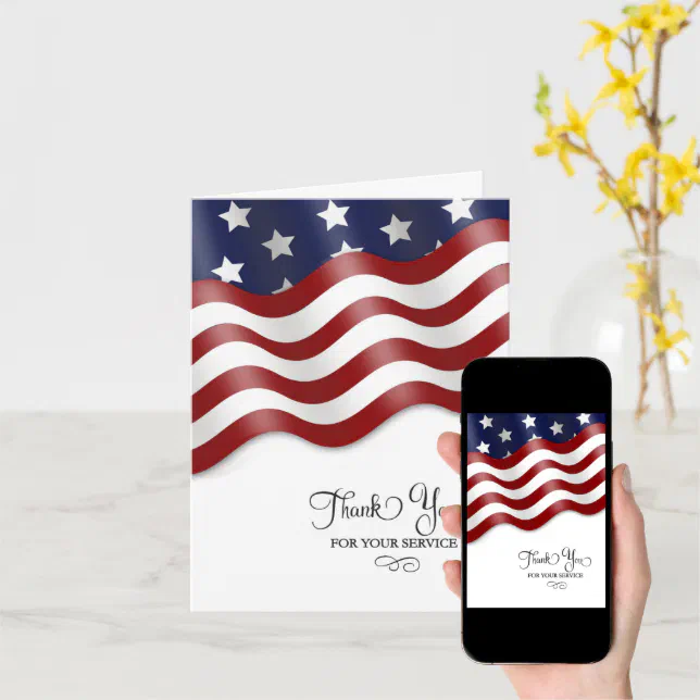 Military Thank You for Your Service Card | Zazzle