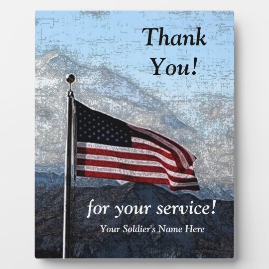 Military Thank You Plaque | Zazzle.com