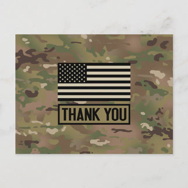Military - Thank You Postcard | Zazzle